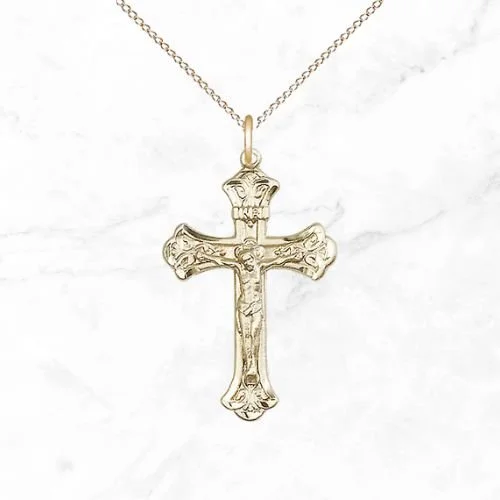 Catholic gold crucifix necklace store